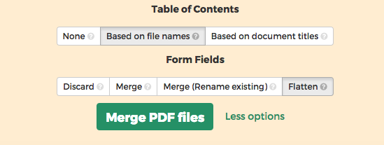 PDF online zusammenführen